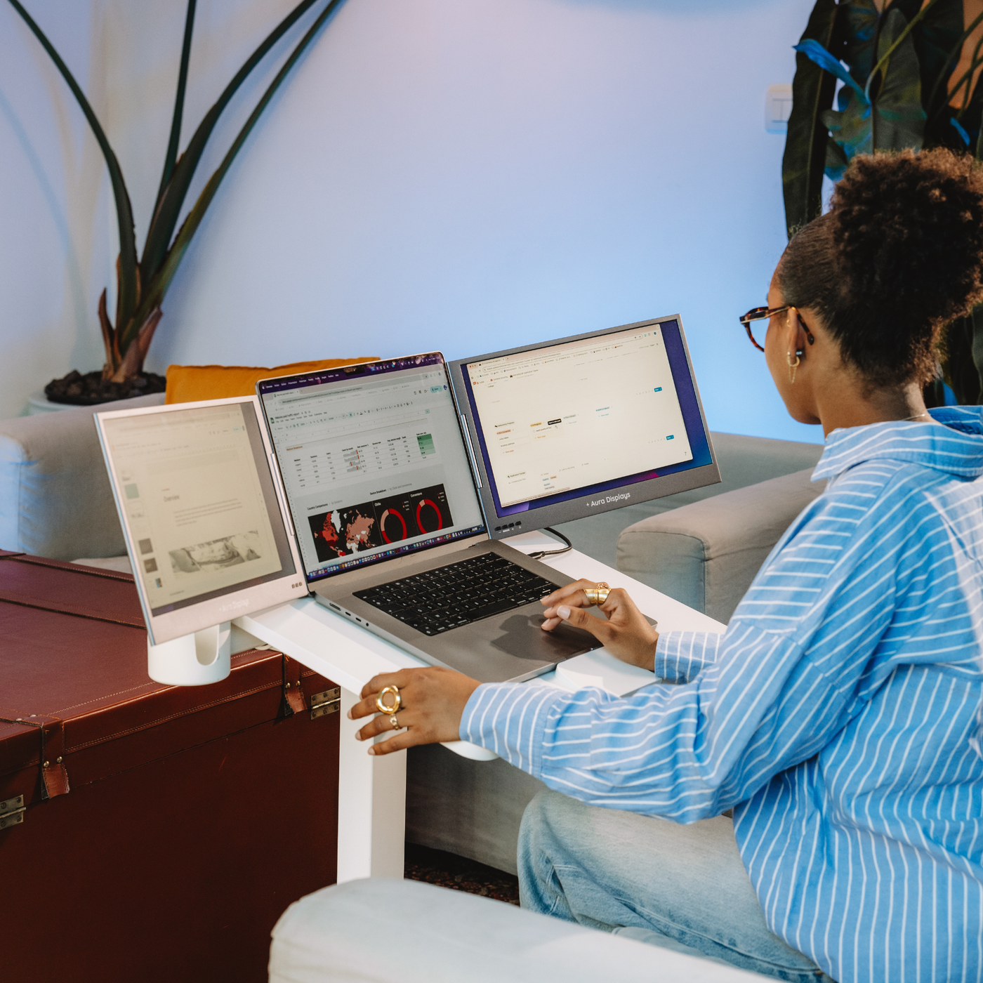 Best Portable Dual Monitor | Full Aluminum Screen Extender – Aura
