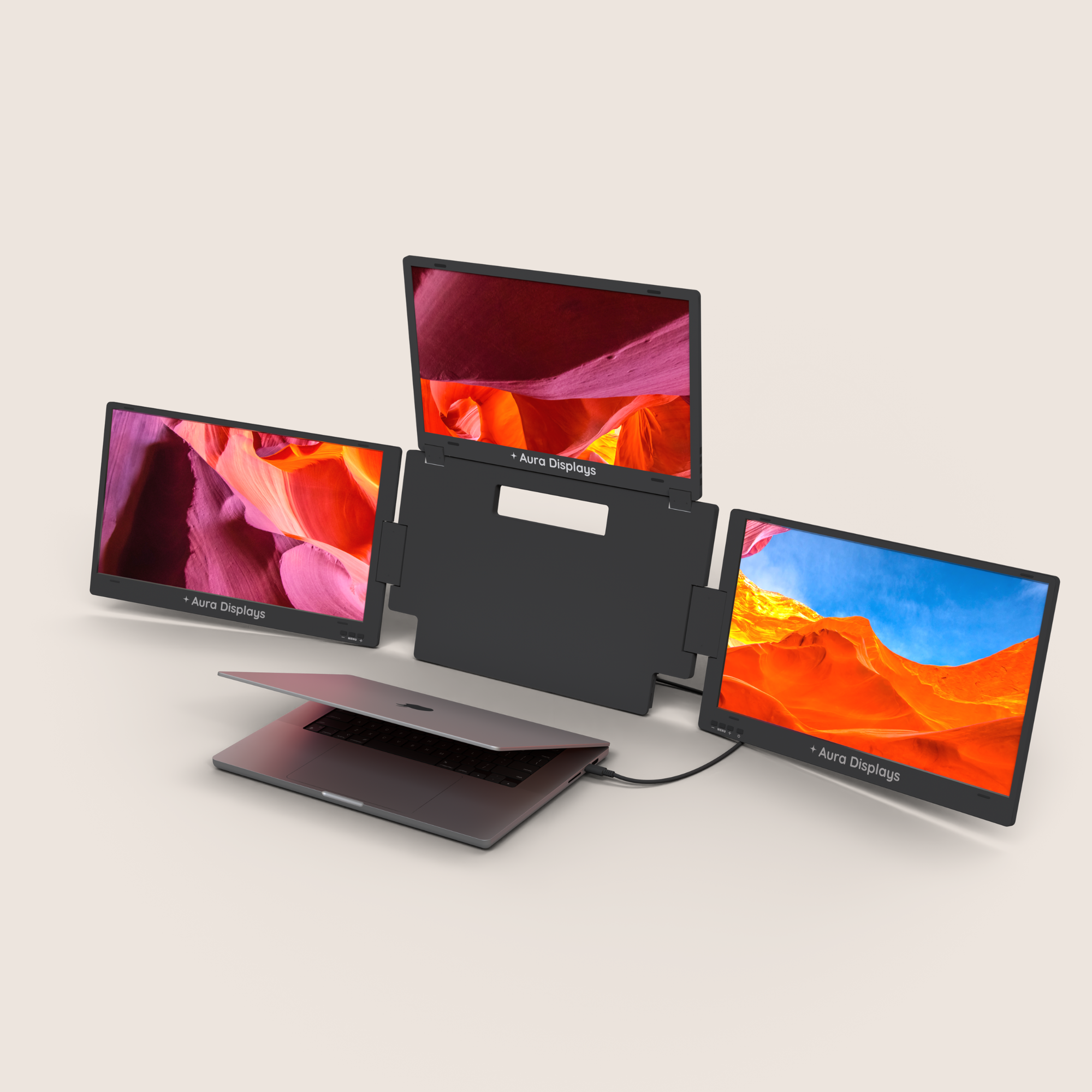 Triple Monitor Extender for Laptop – USB‑C Triple Screen | Aura